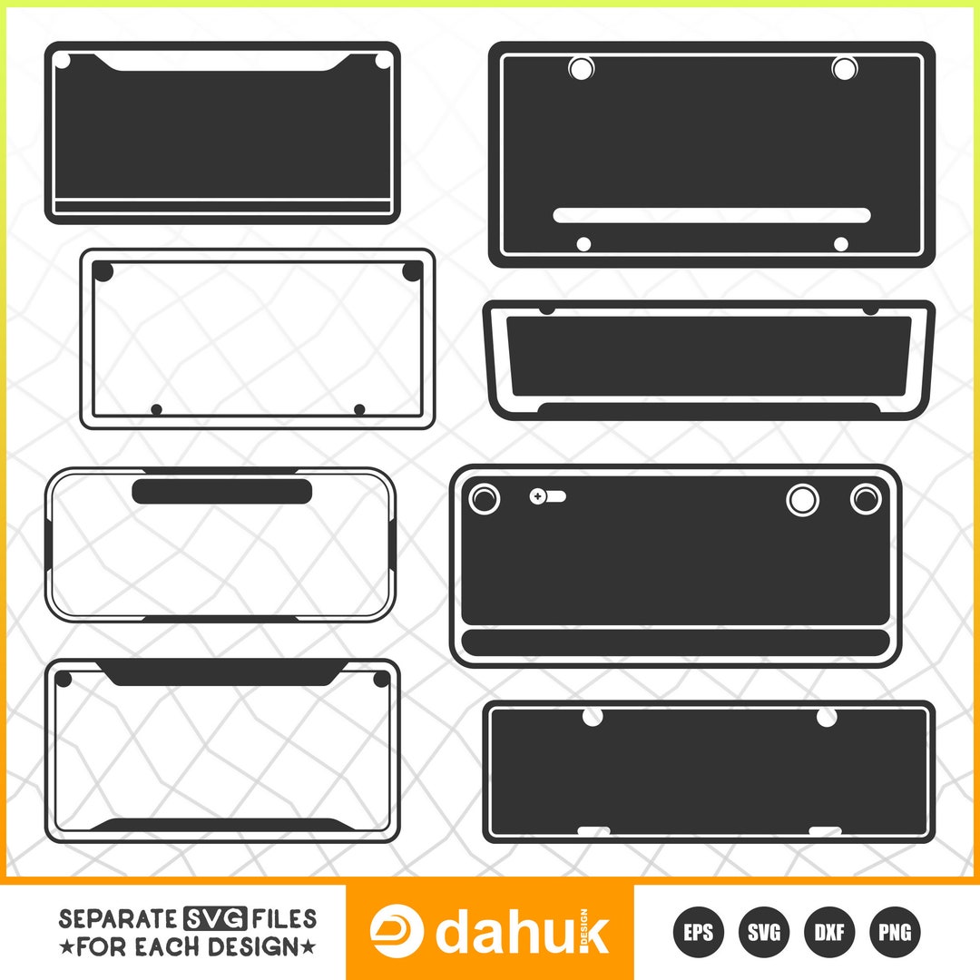Car License Plate SVG, License Plate SVG, License Plate Cut Files, Car ...