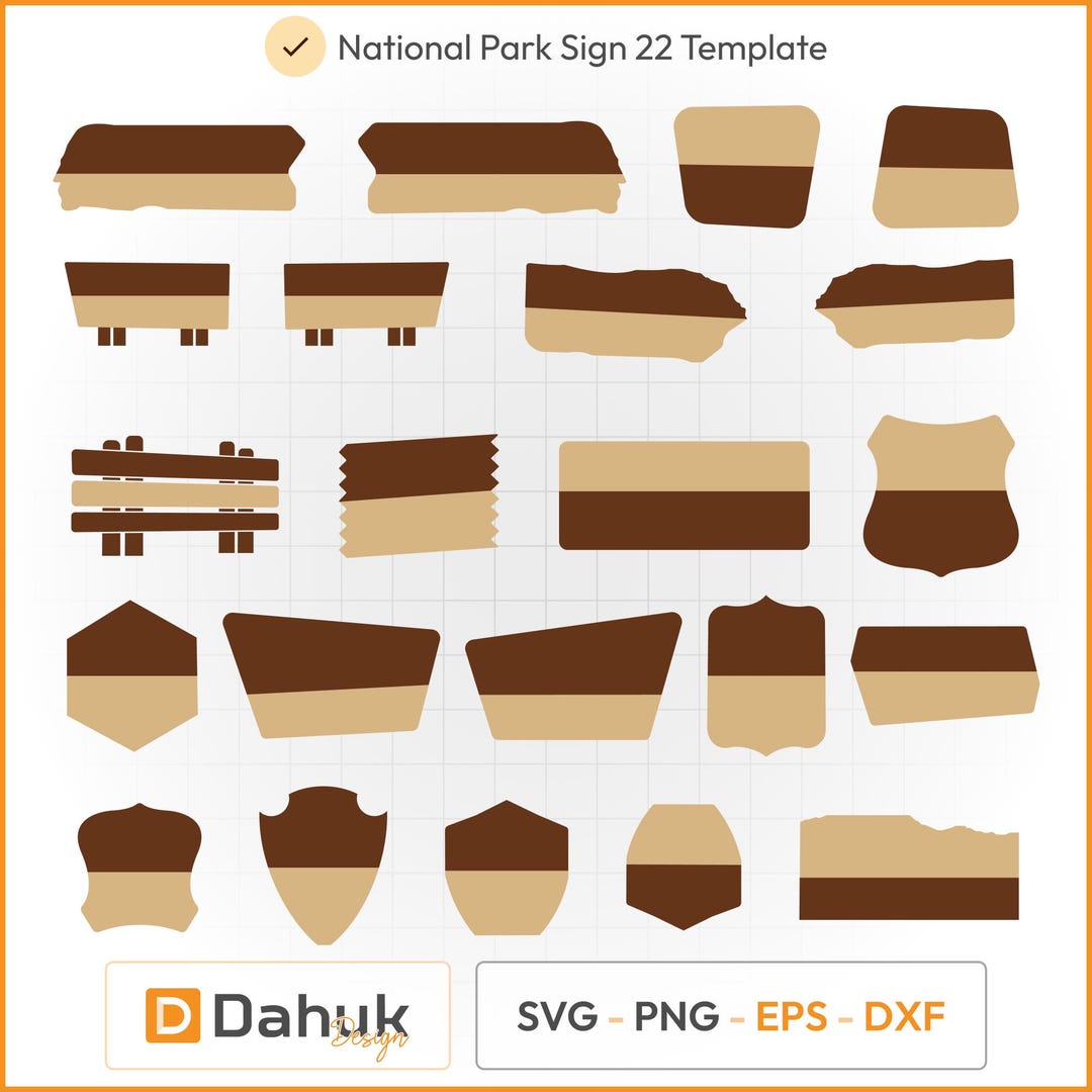 Customizable National Park Sign SVG Template PNG EPS Dxf - Etsy