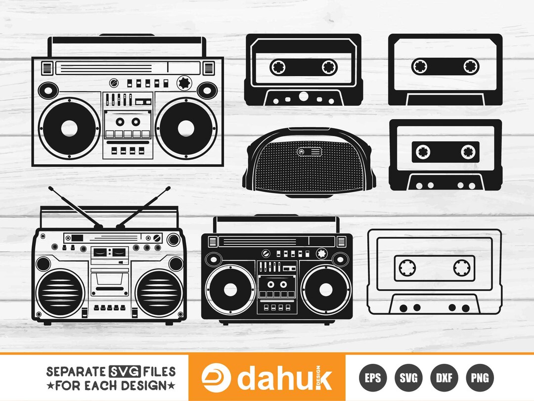 Boombox Mixtape SVG, Old Boombox SVG, Mix Tape SVG, Cassette Tape - Etsy