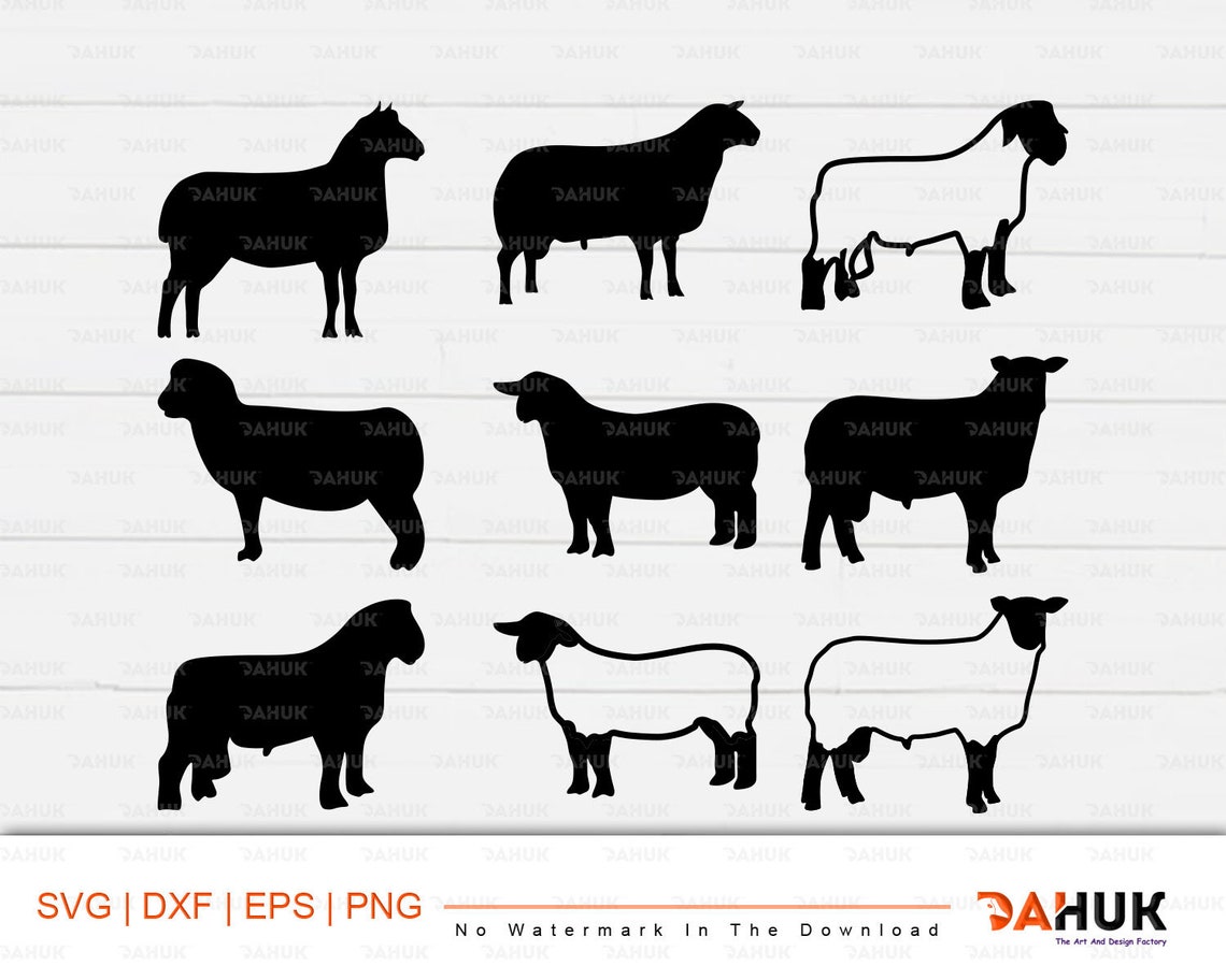 Show Sheep Svgsvg Filesvg Dxfcut File for Silhouettelamb - Etsy