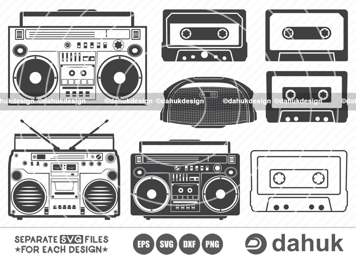 Boombox Mixtape SVG Old Boombox SVG Mix Tape Svg Cassette | Etsy