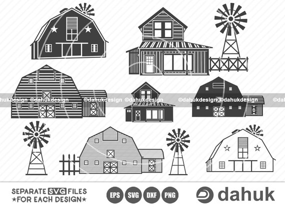 Paper, Party & Kids Embellishments Barn SVG Barn Silhouette Barn Clip ...