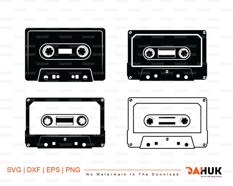 Cassette Svg Cassette Tape Svg Silhouette Music Vector - Etsy