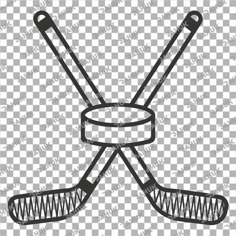 Hockey Puck Sticks svg Hockey Sticks Logo Silhouette | Etsy