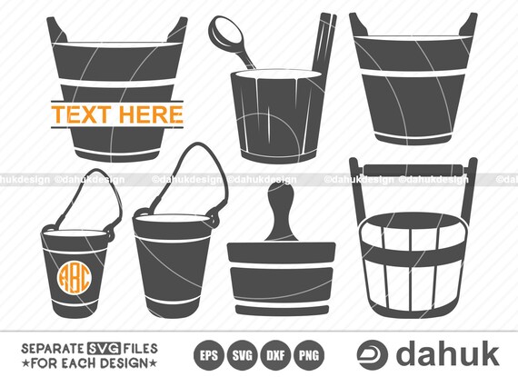 Sauna Bucket SVG Bucket SVG Bucket Silhouette Sauna Bucket - Etsy