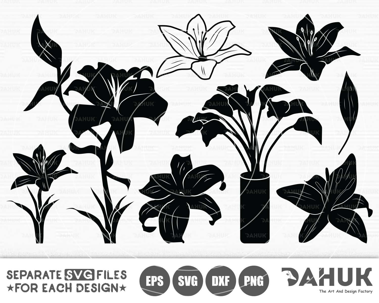 Lily Flower SVG Lily Svg Flower Svg Cut File for - Etsy