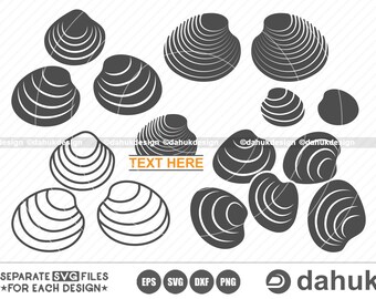 Clams clipart svg | Etsy