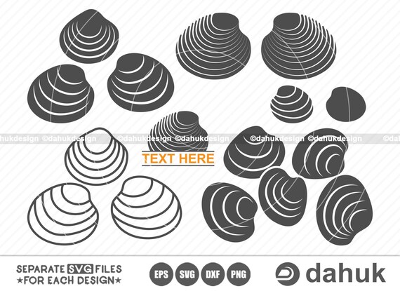 Clam Cut Files For Silhouette Clam SVG Clam Files for Cricut Sea Shell ...