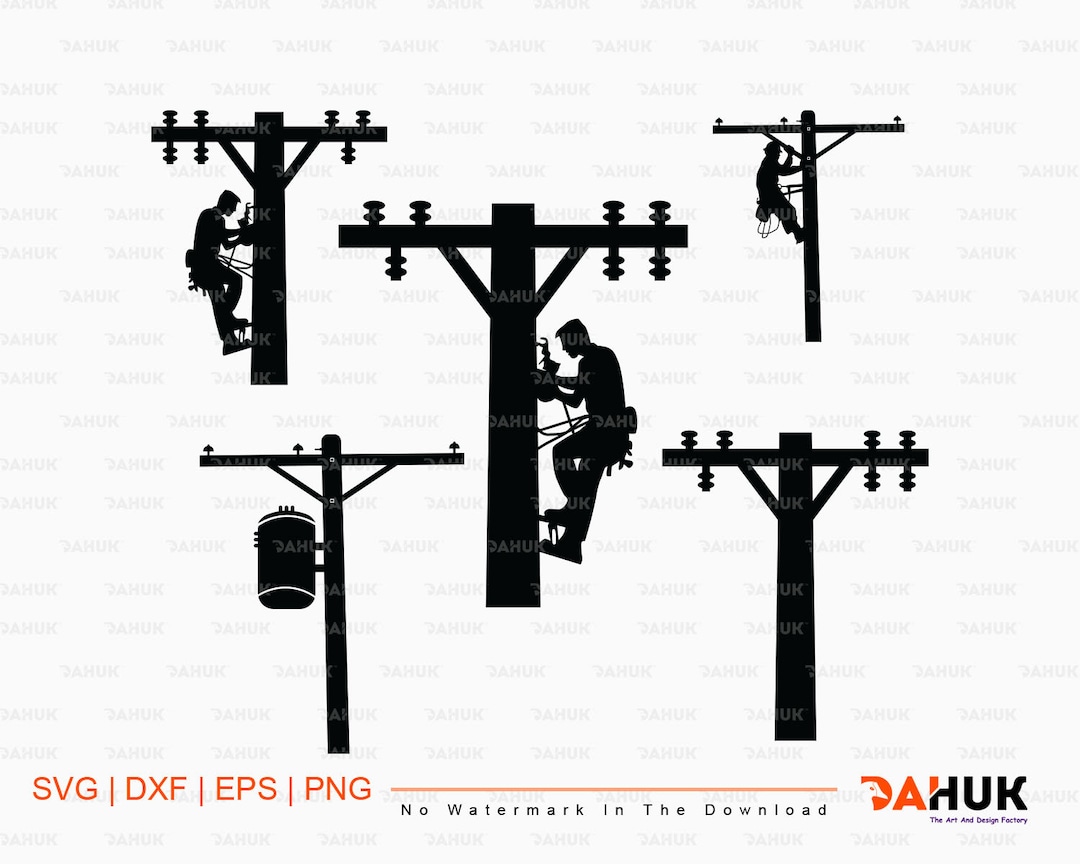 LineMan svg, LineMan Clipart, cricut, silhouette cut files,electric ...