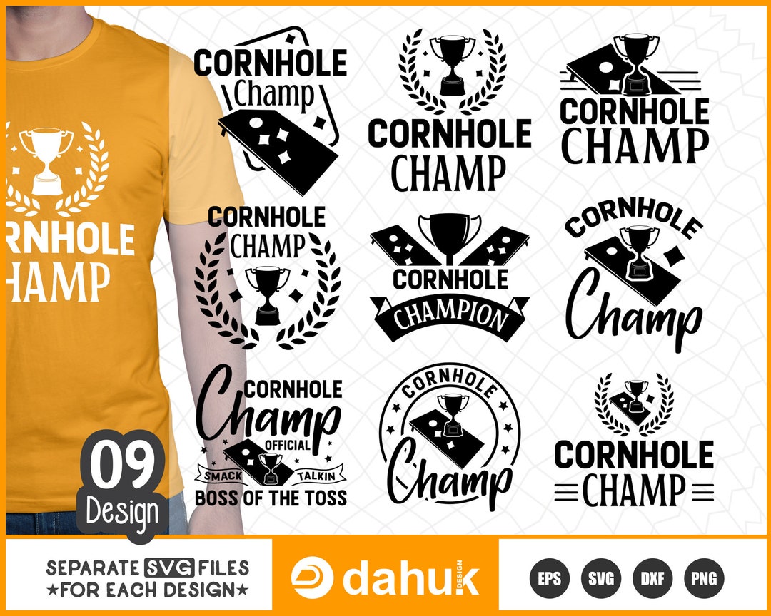 Cornhole Champ SVG Bundle, Cornhole Champion Svg Design, Cornhole Game ...