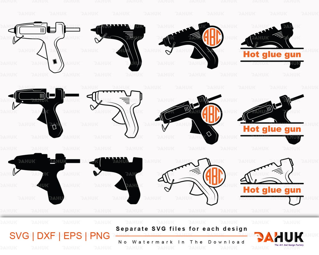 Hot Glue Gun Svg Hot Glue Gun Clipart Hot Glue Gun Split - Etsy Hong Kong