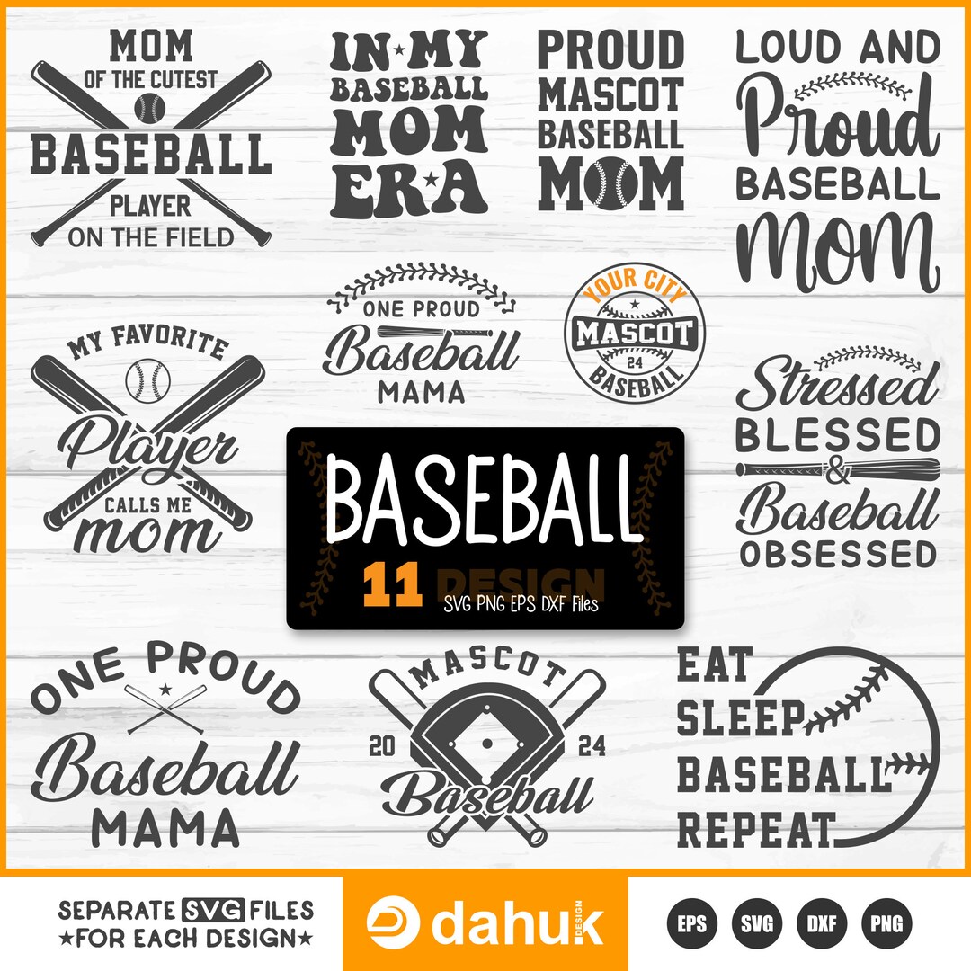 Baseball SVG Bundle Cut File - Etsy