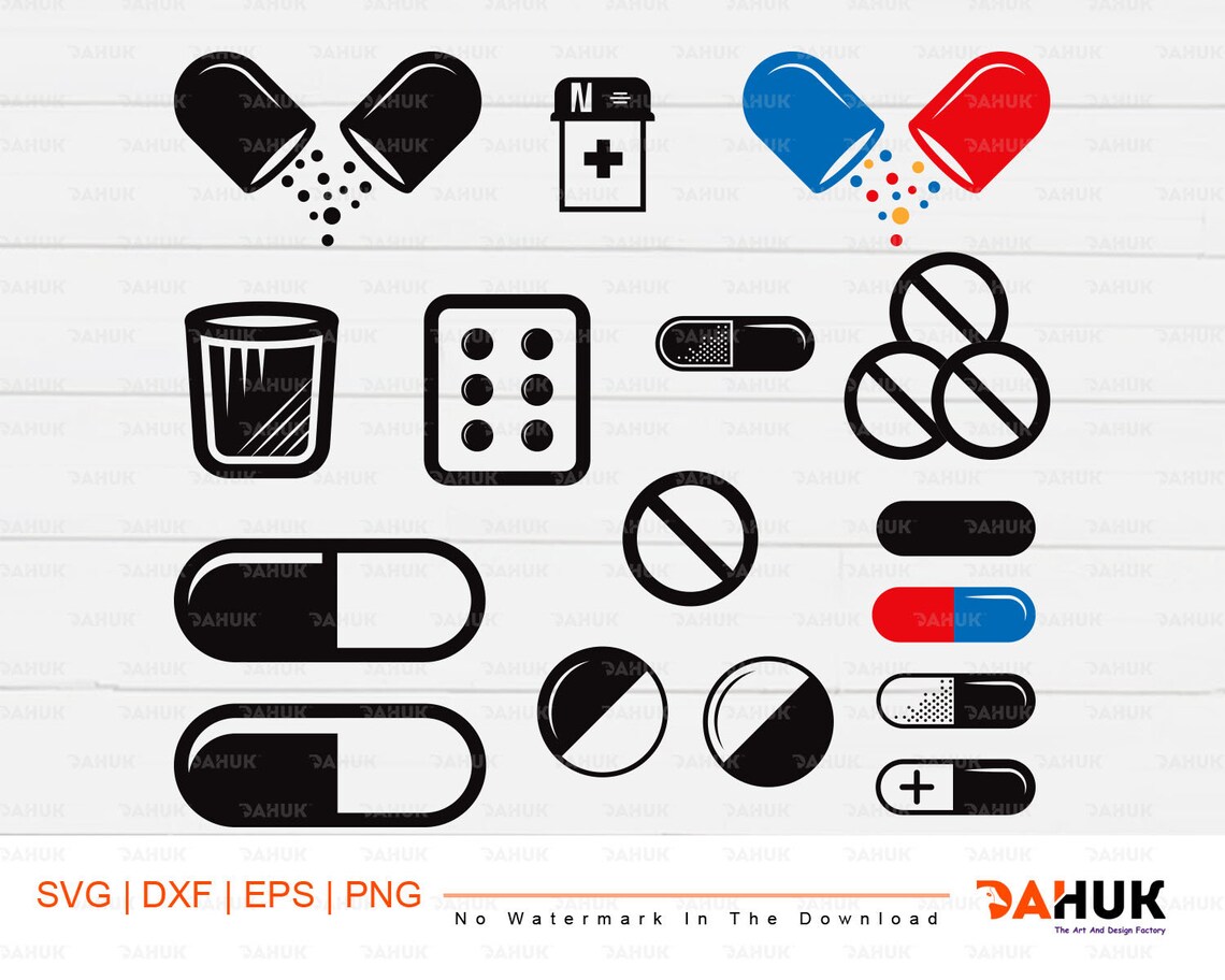 Pill Svg Bundle Pills Clipart Pills Vector Pill Digital - Etsy