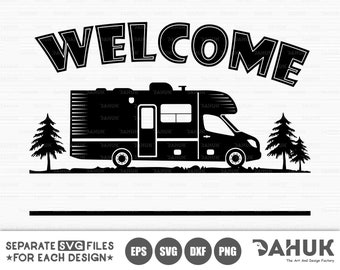 Class A Motorhome Svg Camper Van Svg RV Camper Cut File for | Etsy