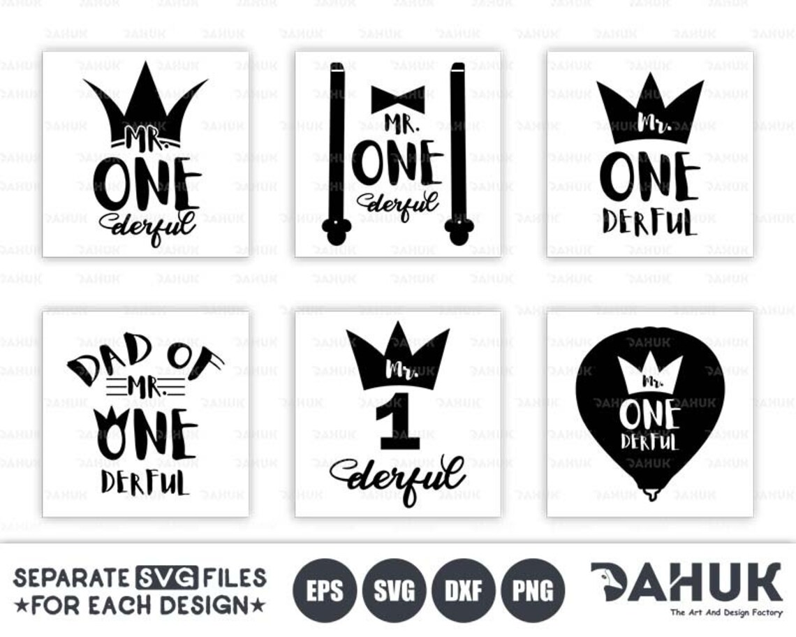 Mr. One-derful Svg First Birthday SVG Bundle First Birthday - Etsy
