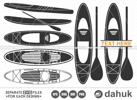 Papercraft Scrapbooking paddle board vector Paddle Board SVG silhouette ...
