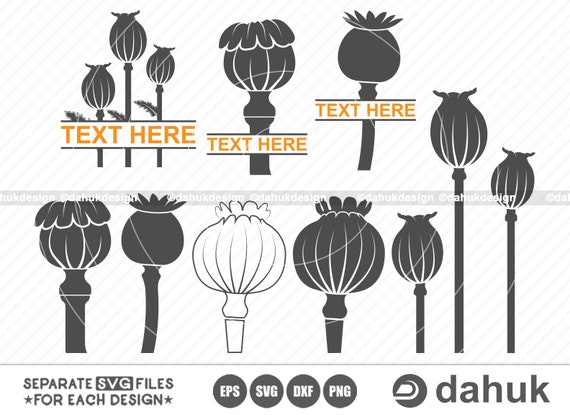 Opium Poppy Head SVG Poppy Svg Opium Clipart Cut File for - Etsy Finland