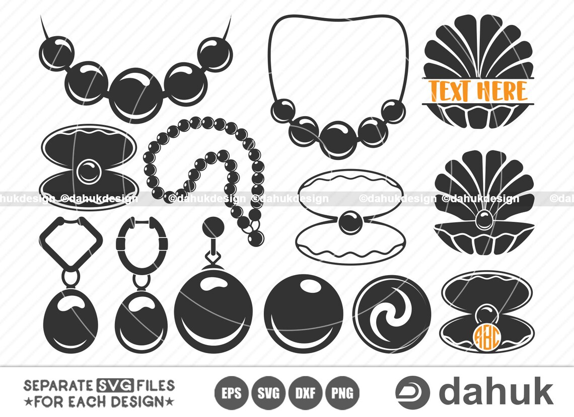 Pearls SVG Pearls Clipart Clam Shell Svg Pearl Necklace - Etsy