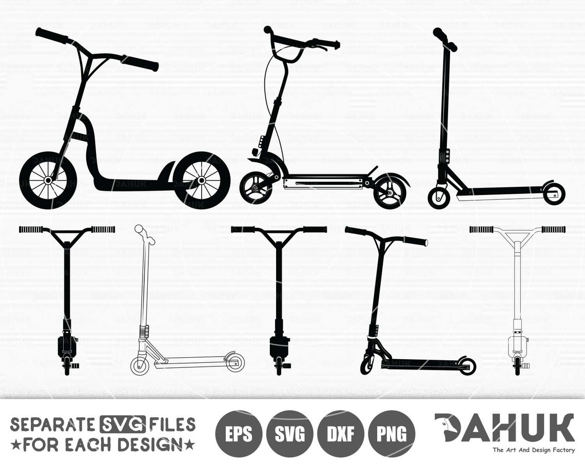 Stunt Scooter svg Scooter vector Scooter svg Scooter | Etsy