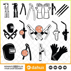 Welding SVG Equipment Hand Riveter, Electrode Holder Cut File for ...