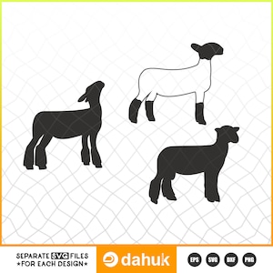Show Lamb Bundle SVG, Market Lamb Silhouette, Livestock Show Digital ...