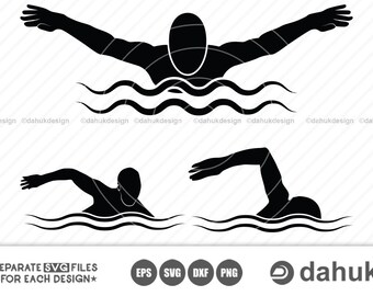 Swimmer SVG Female Swimmer SVG Swimming SVG (Download Now) - Etsy