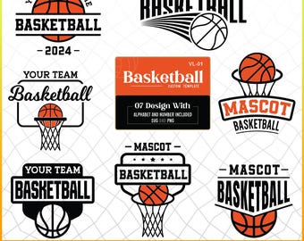 Basketball Custom Logo SVG, Basketball Team Shirt Design, Cut Files for ...