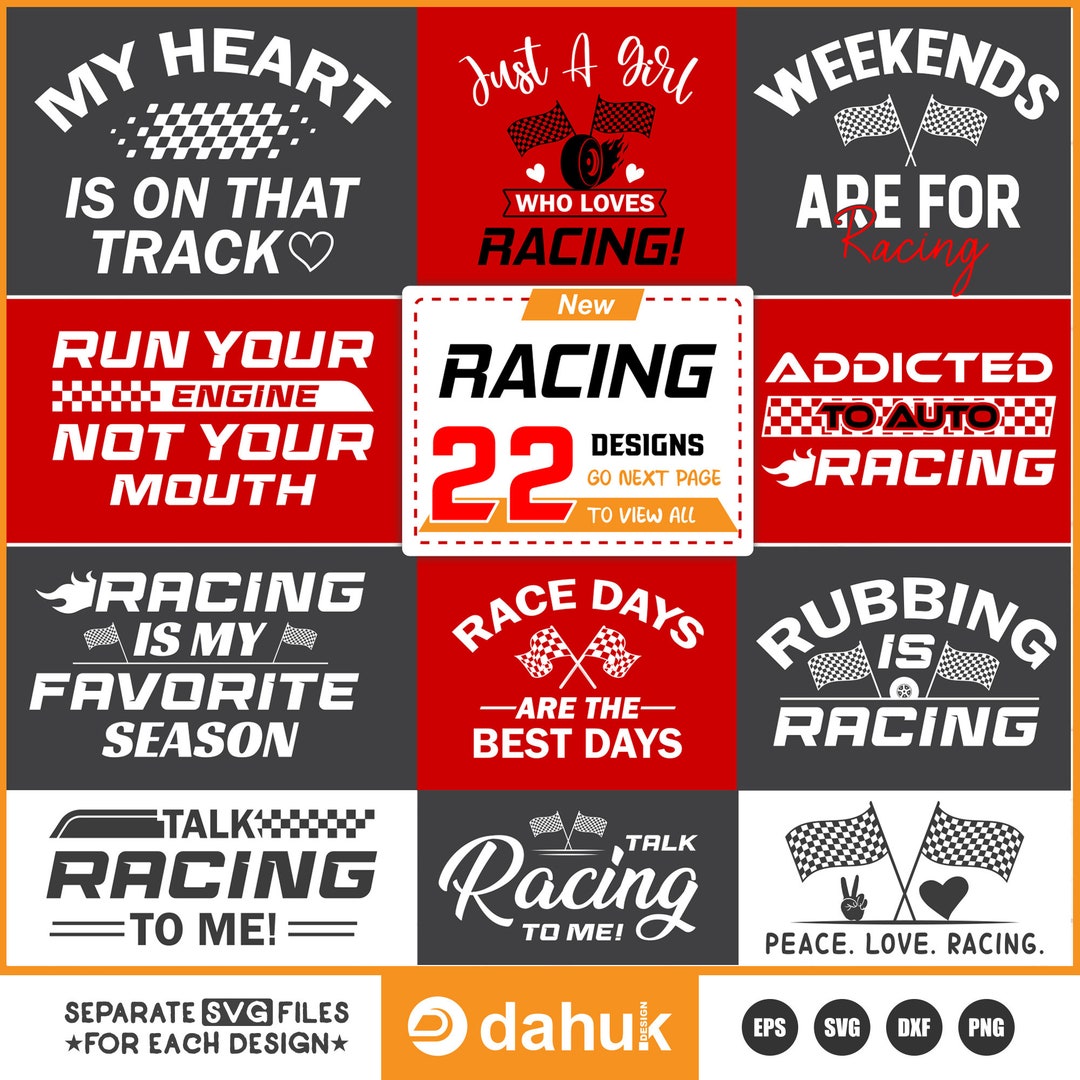 Racing SVG Tshirt Design Cricut Digital Download - Etsy