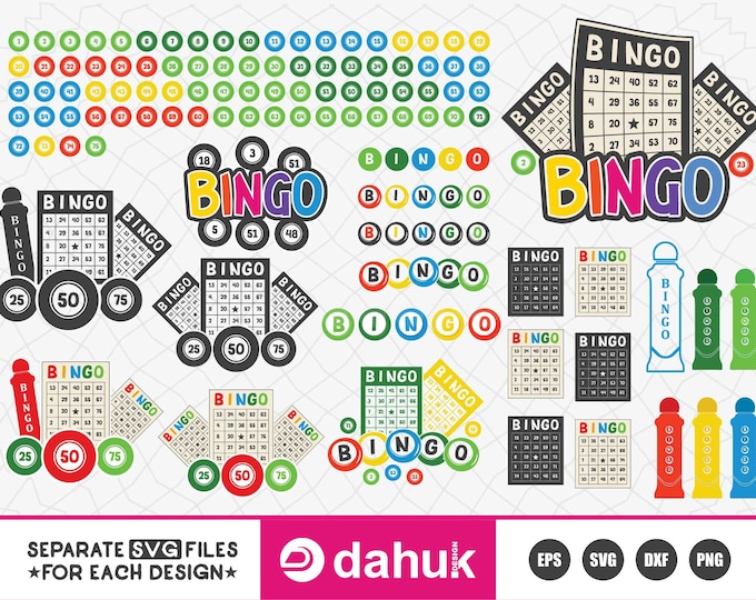 Bingo SVG Bundle, Bingo Card Svg, Bingo Balls Svg, Bingo Dauber Svg ...