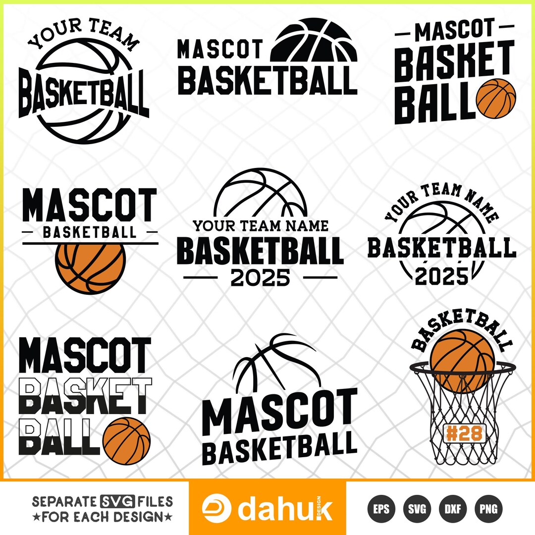 Basketball SVG Designs Team Logo Cricut Mascot Designs Cut Files for ...