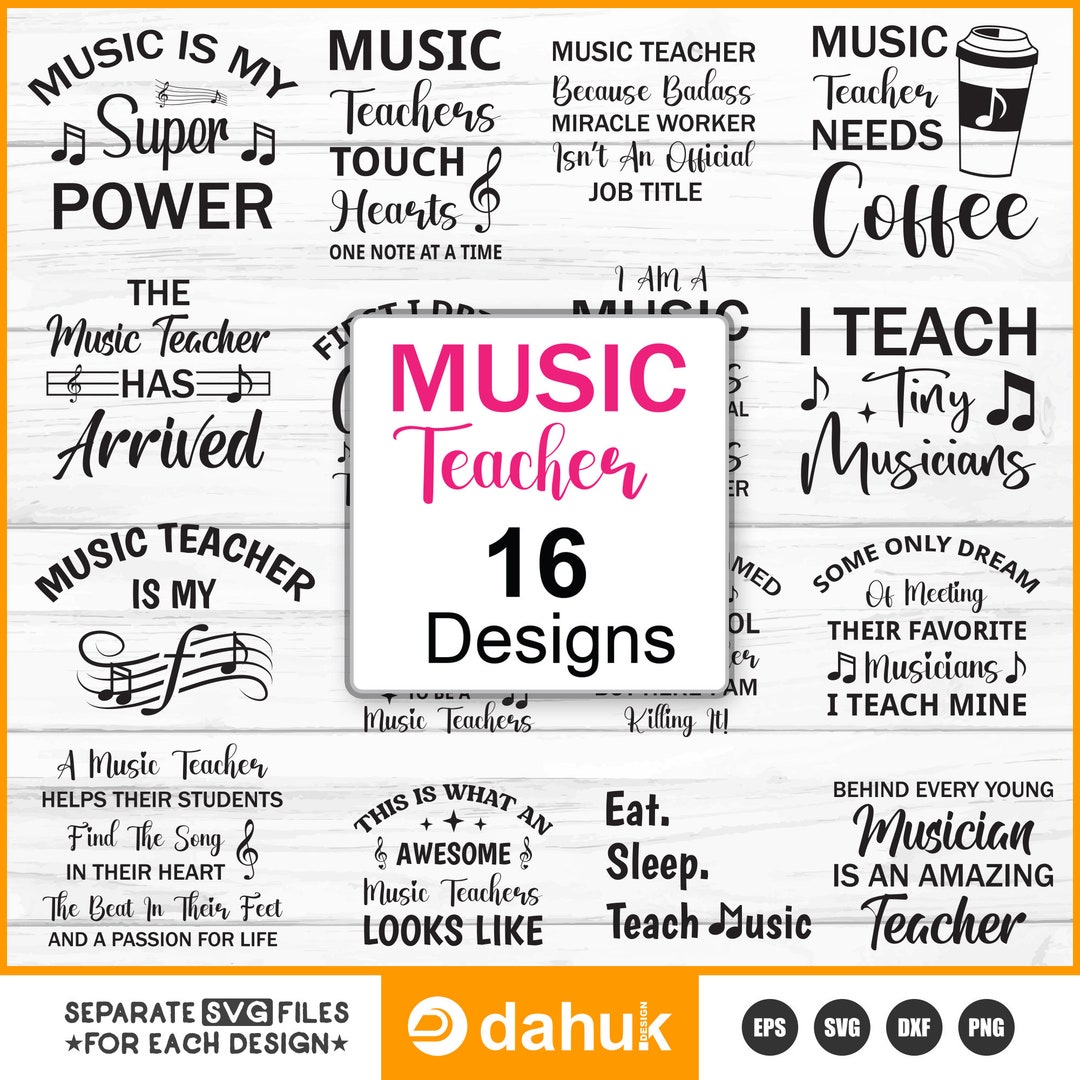 Music Teacher Svg Music SVG Music Lover Music Teacher Gift - Etsy
