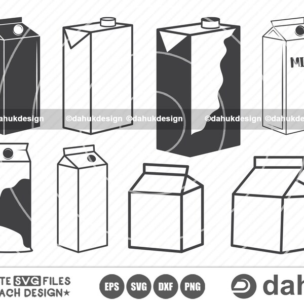 Milk Carton Svg - Etsy