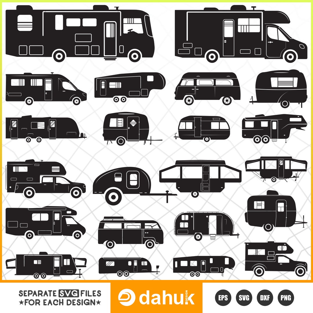 Camping Bundle, Camper Svg, Class a Motorhome, Motorhome Svg, Camping ...