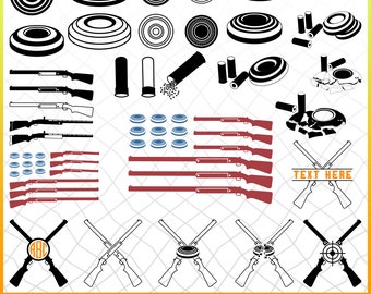 Clay Shooting Svg, Clay Target SVG, Clay Targets and Shotgun Shells SVG ...