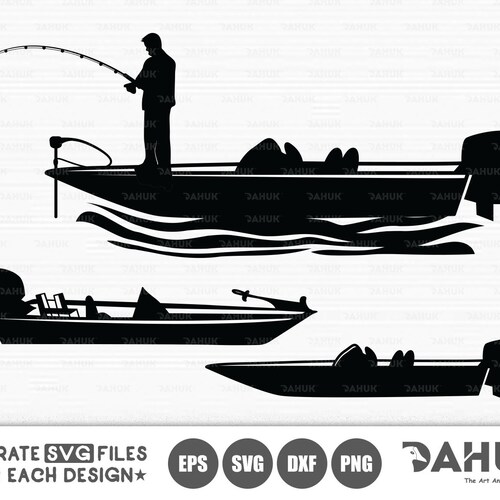 Bass Boat SVG File Bass Fishing SVG File Fisherman SVG - Etsy