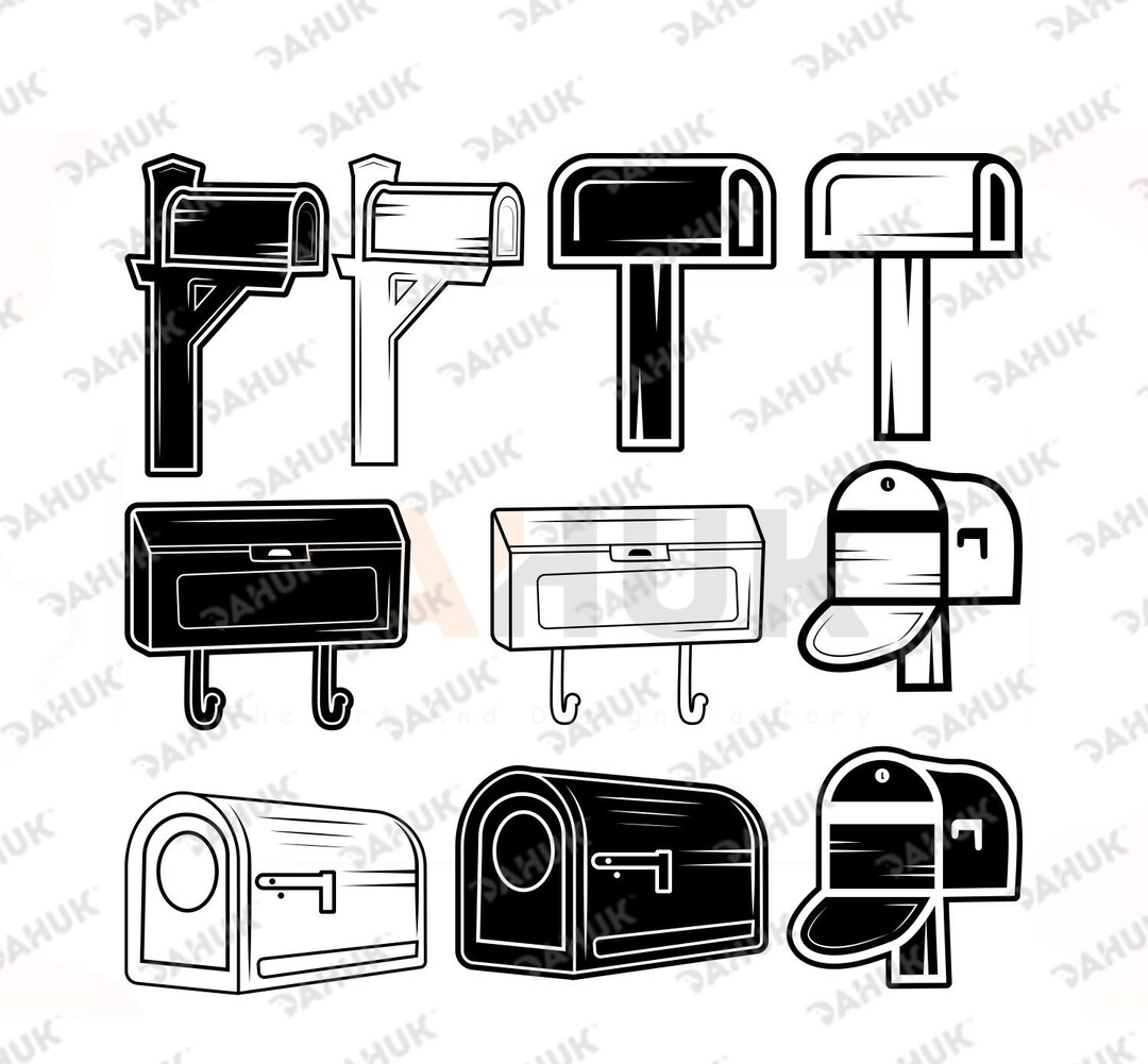 Mailbox Svg Postbox Svg Postbox Clip Art Mailbox Logo Clipart cuttable ...