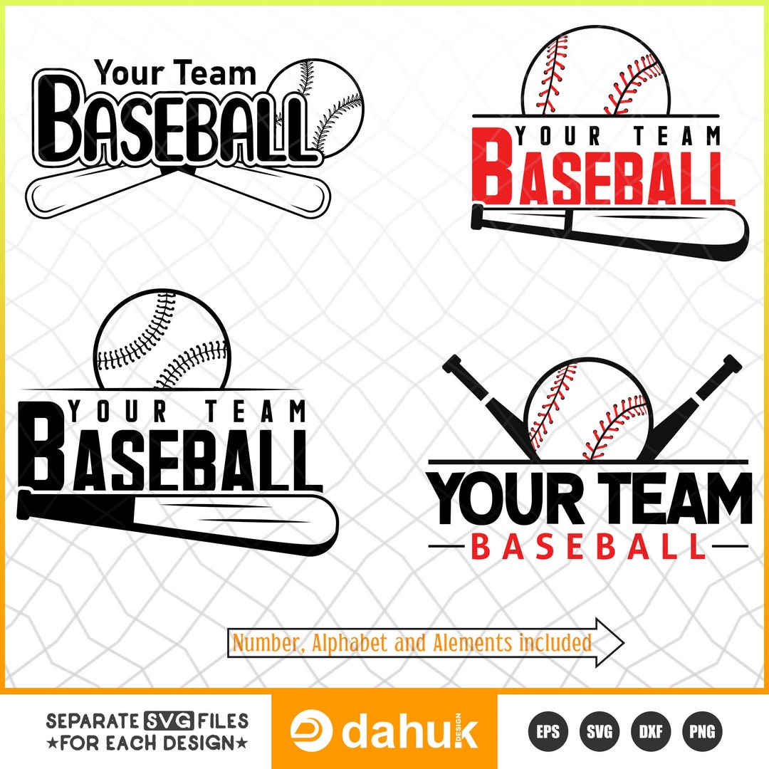 Custom Baseball Team Logo SVG (V-1), Personalized Baseball Team Name ...