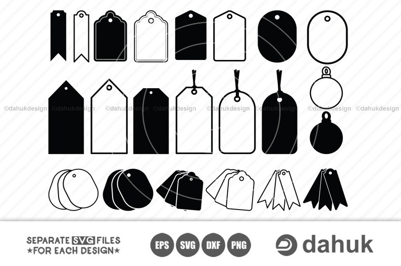 Gift Tags SVG Gift Tag Template Name Tags Svg Clothing Tags - Etsy