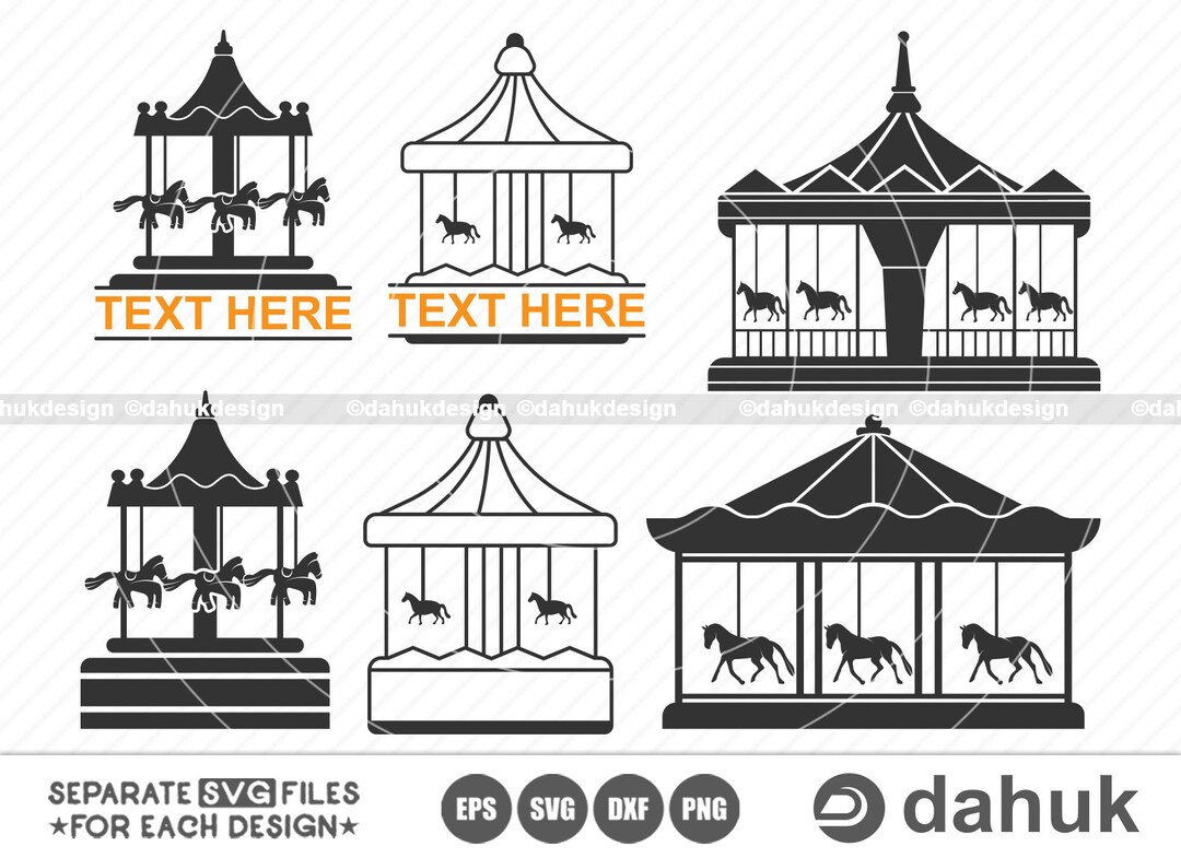 Merry Go Round SVG Carousel SVG Carousel Cut Files For - Etsy Portugal