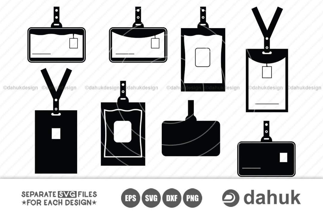 Name Tag SVG Files ID Card SVG Name Tag Dxf Name Tag Blank - Etsy