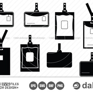 Name Tag SVG Files ID Card SVG Name Tag Dxf Name Tag Blank - Etsy