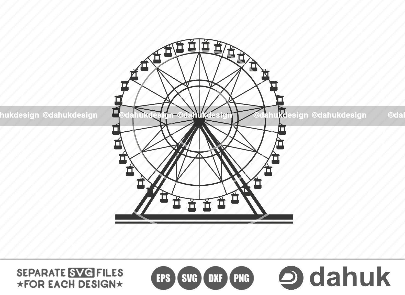 Ferris Wheel SVG Wheel Vector Ferris Wheel Clipart Ferris | Etsy