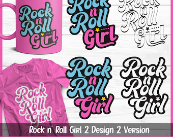 Rock N Roll Girl SVG - Etsy