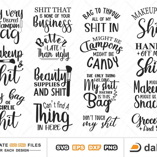 Sayings for Cosmetic Bag Svg - Etsy