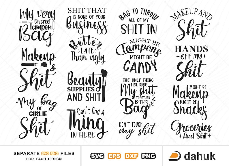 Edgy Zipper Tote Sayings SVG Edgy Quotes Bags SVG Tote Bag - Etsy Canada