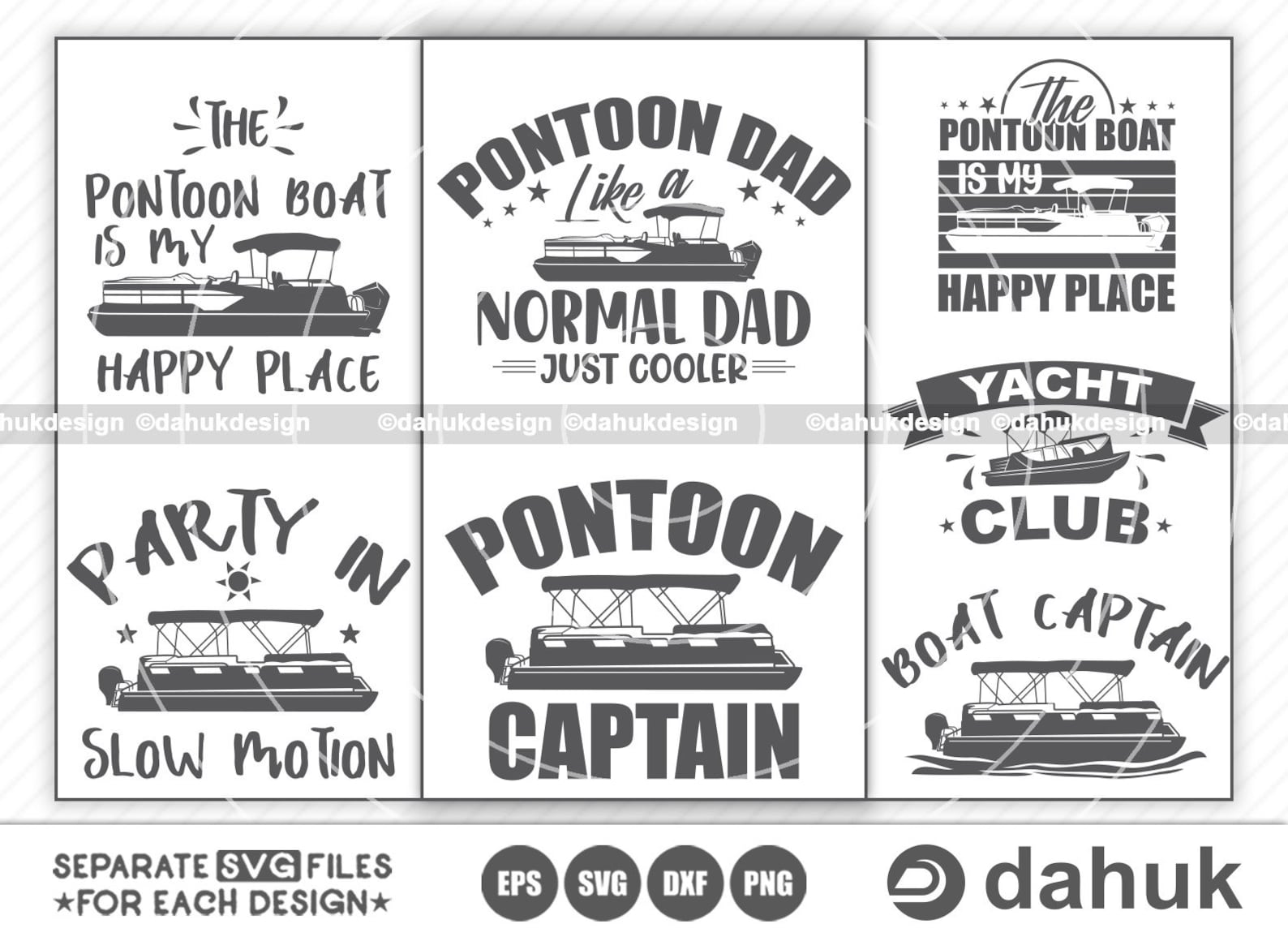 Pontoon Boat SVG Bundle Party in Slow Motion Svg Pontoon | Etsy