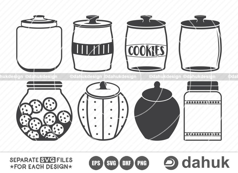 Cookie Jar SVG Treat Jar Svg Cookie Jar Silhouette Cookie - Etsy