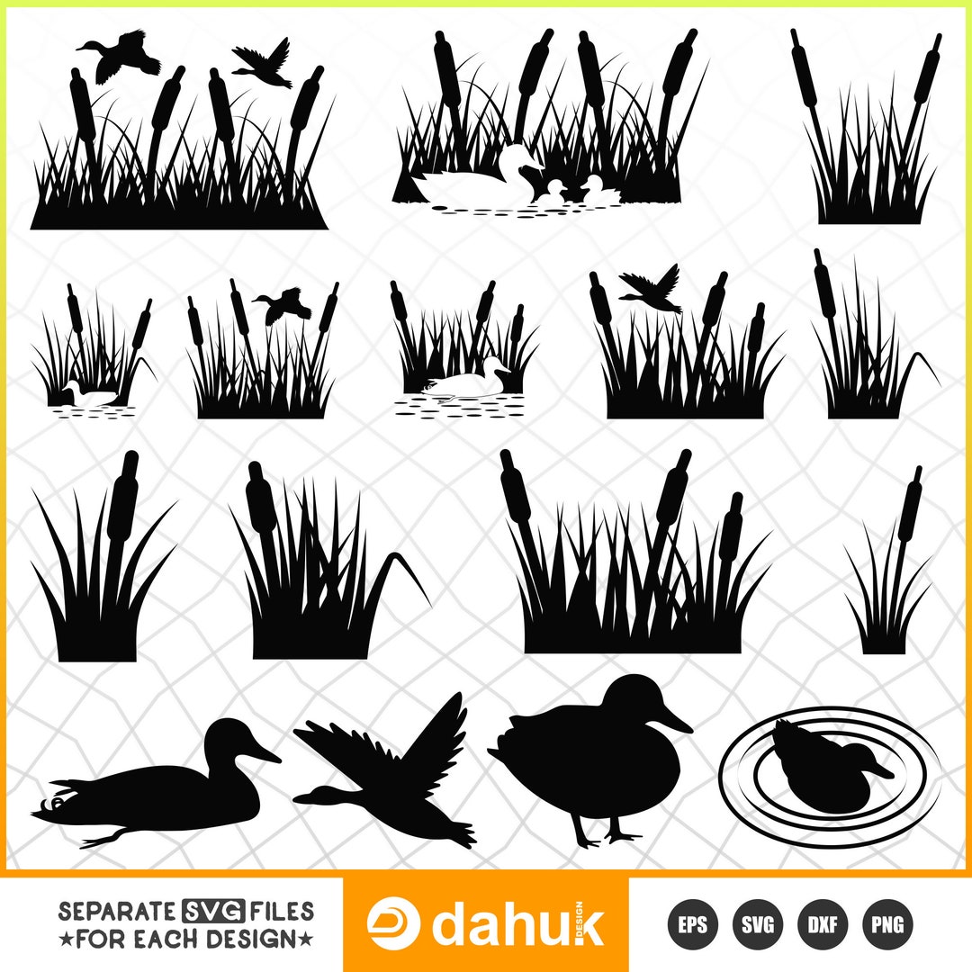 Ducks Floating Svg, Ducks Swimming Svg, Duck SVG File, Mallard SVG File ...