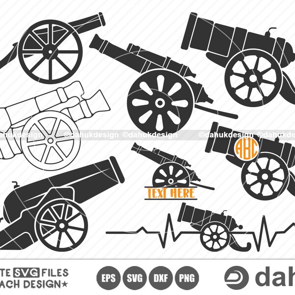 Cannon Clipart - Etsy