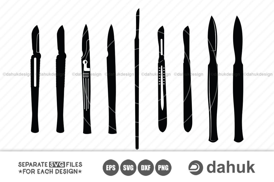 Scalpels SVG Files Scalpels DXF Scalpels Silhouette | Etsy